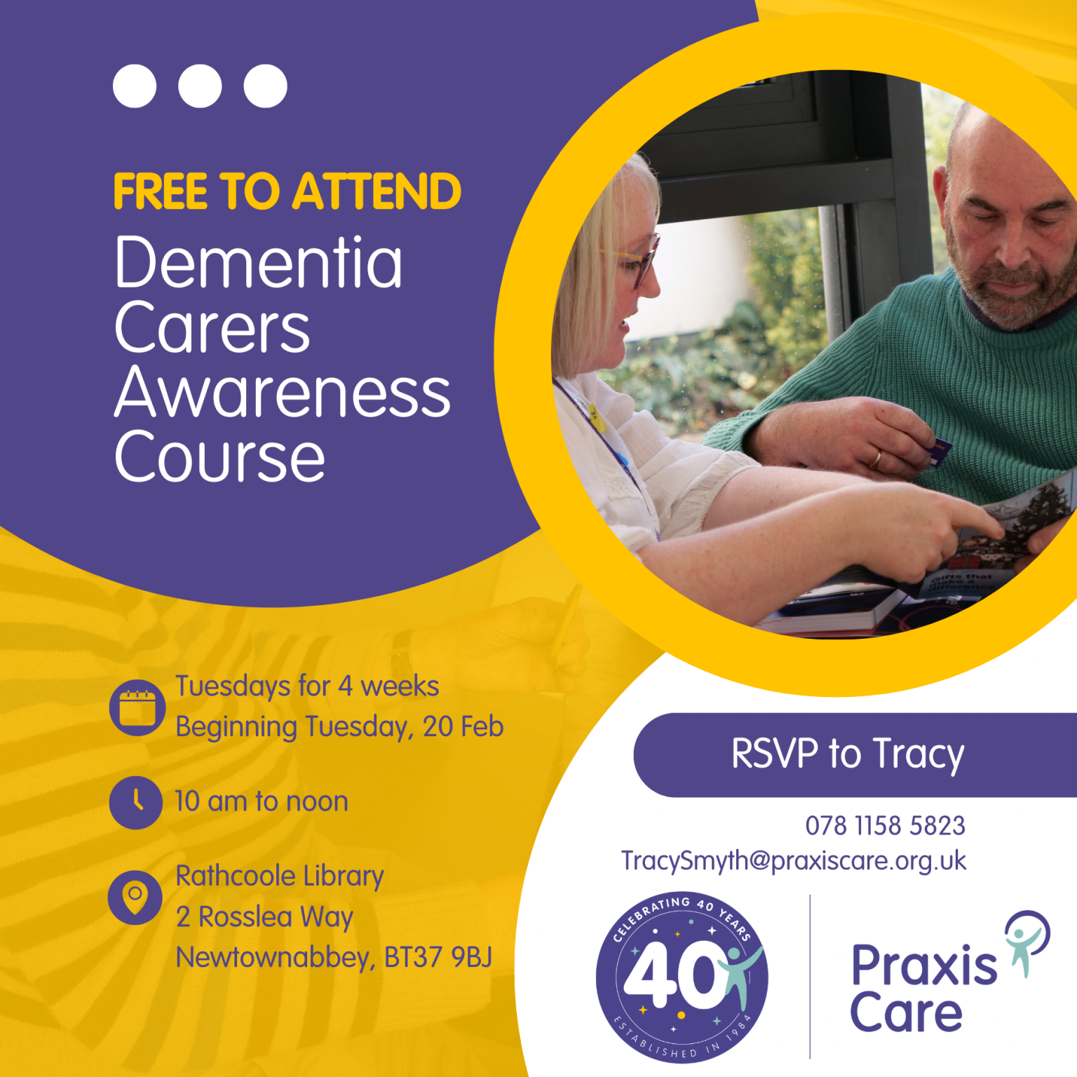 Free Dementia Carers Awareness Course - Volunteer Now